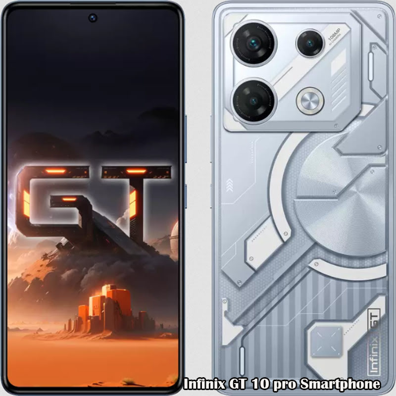 Infinix GT 10 pro Smartphone with a sleek design and a powerful 5000 mAh battery ...
